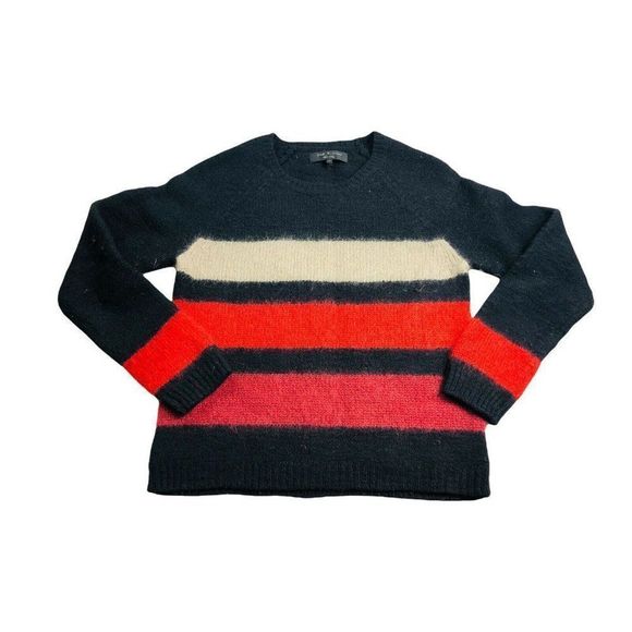 rag & bone | Sweaters | Rag Bone S Britton Striped Mohair Alpaca Merino ...